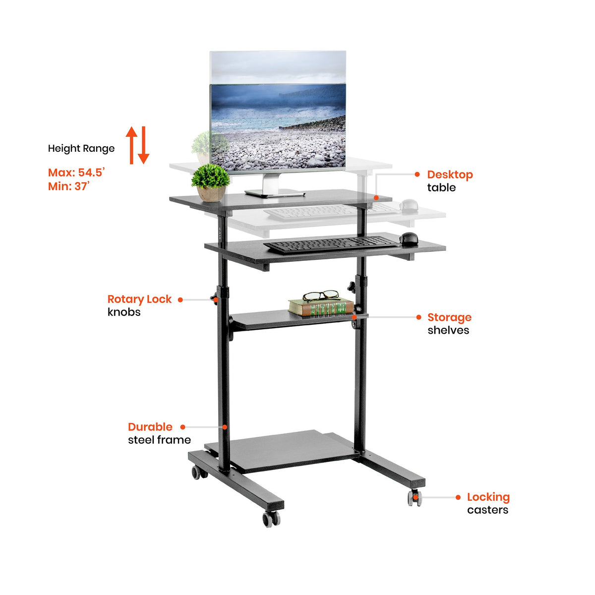 Height Adjustable Presentation Cart – Office Tailor